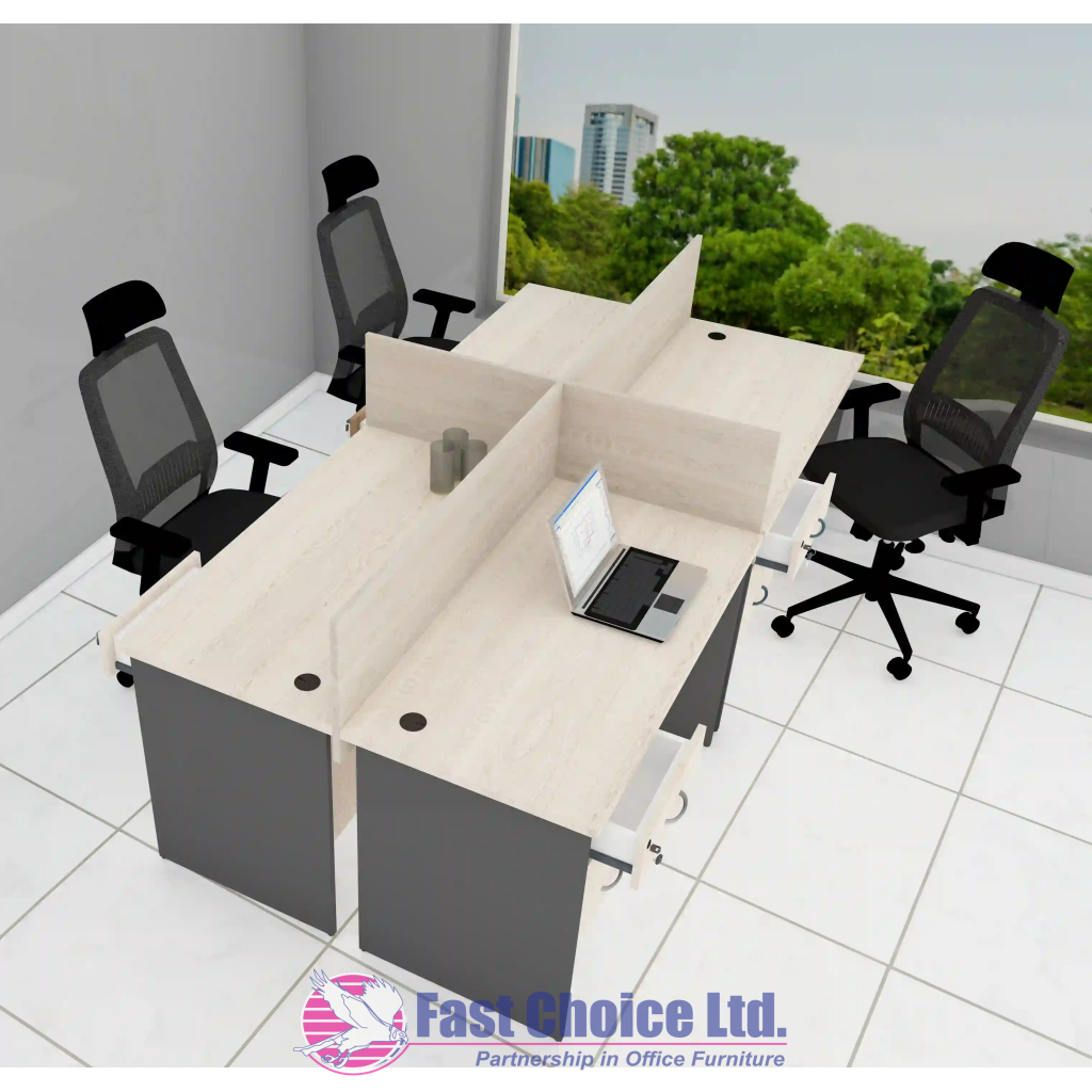 4 WAY PANEL LEG WORK STATION | Fast Choice Limited